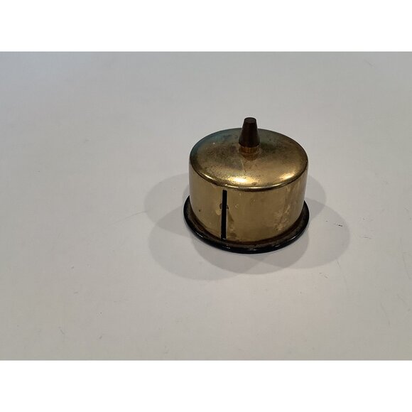 Office | Vintage Brass Metal Stamp Coil Holder Dispenser Felt Bottom ...